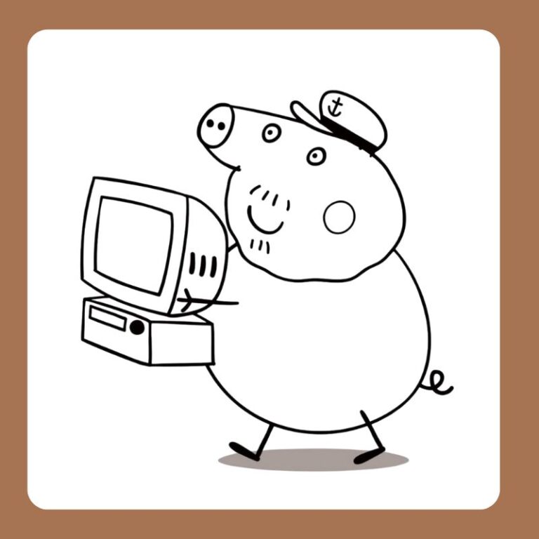 99+ Bộ tranh tô màu heo Peppa dễ thương cho bé luyện vẽ
