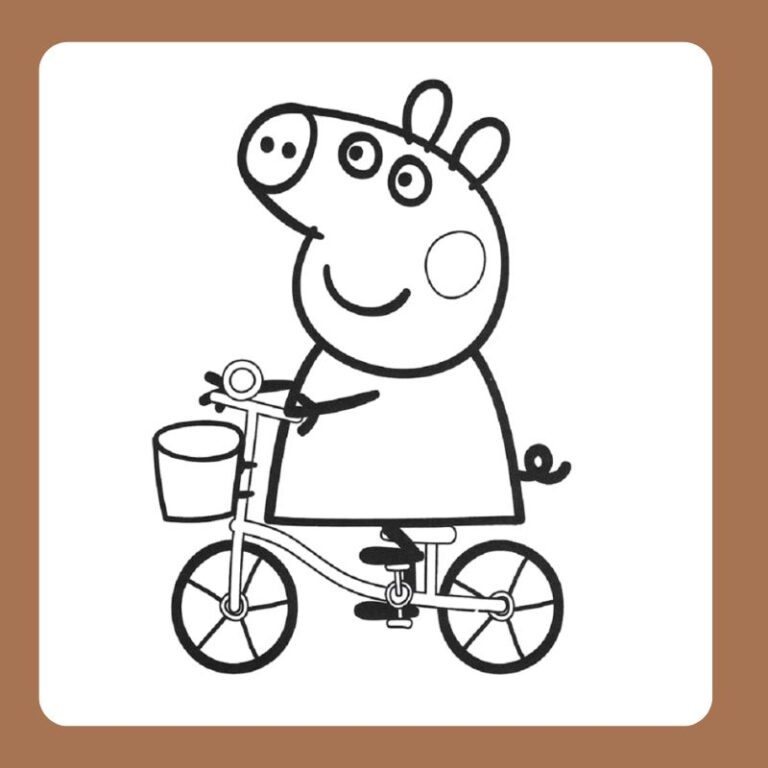 99+ Bộ tranh tô màu heo Peppa dễ thương cho bé luyện vẽ