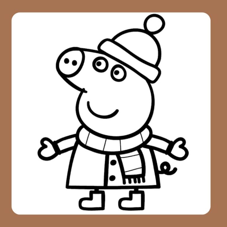 99+ Bộ tranh tô màu heo Peppa dễ thương cho bé luyện vẽ