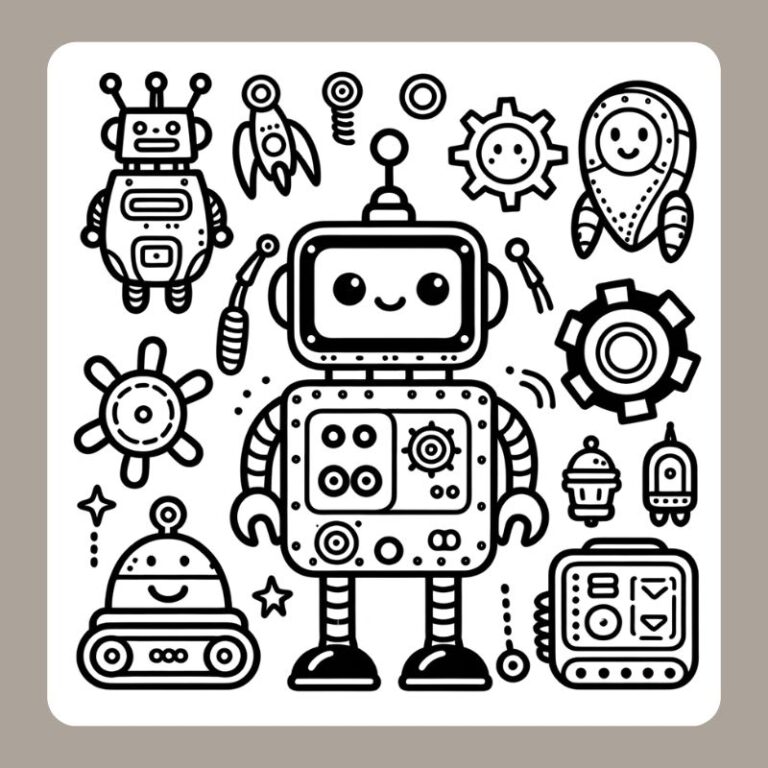 Tổng hợp 99+ tranh tô màu robot siêu ngầu cho bé tha hồ sáng tạo