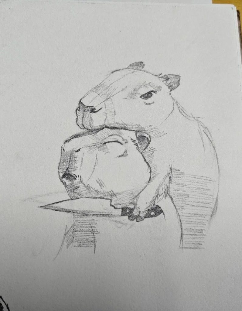 Bộ sưu tập 85+ tranh vẽ capybara cute lạc lối
