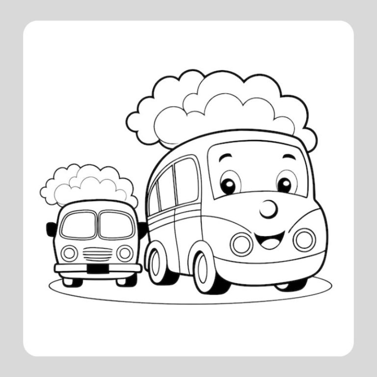 Tổng hợp 99+ tranh tô màu xe bus đơn giản, dễ thương cho bé