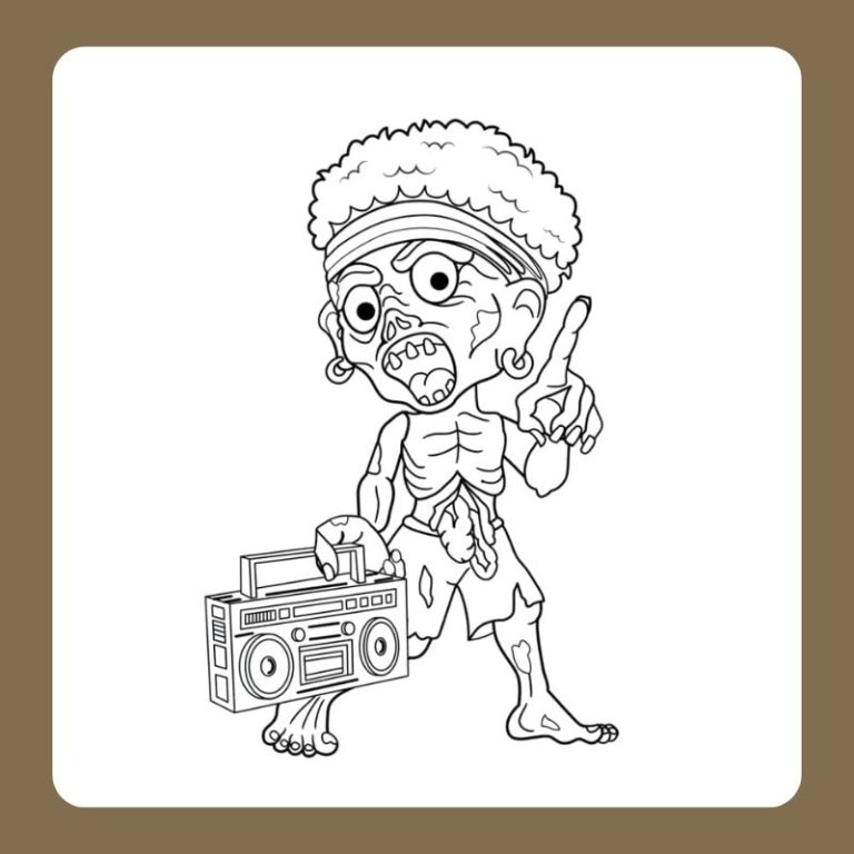 99+ Bộ tranh tô màu Zombie miễn phí, dễ tải dành cho bé