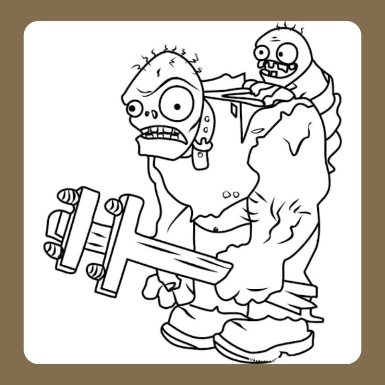 99+ Bộ tranh tô màu Zombie miễn phí, dễ tải dành cho bé