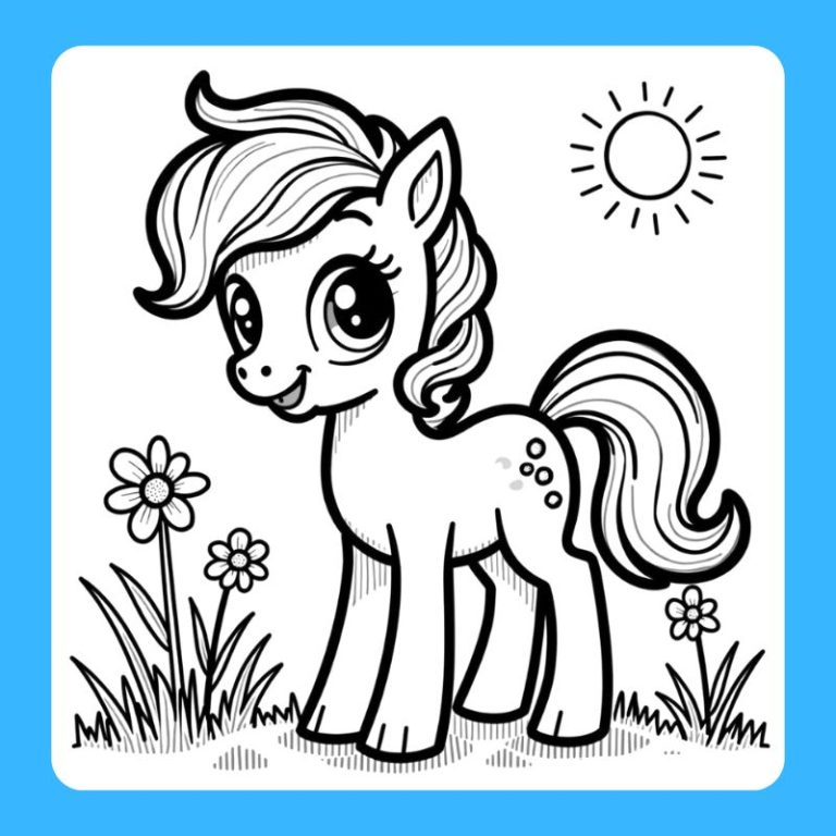 99+ Tranh tô màu ngựa Pony – chủ đề hoạt hình bé nào cũng mê